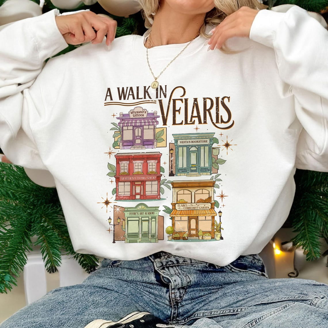 Acotar A Walk In Velaris Sweatshirt, Acotar Velaris The Night Court ...