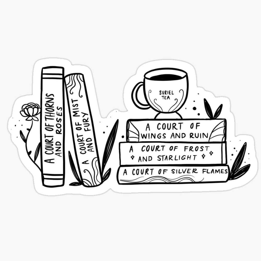 Acotar Book Shelf Sticker Phone Decal Water Bottle Stickers Car Decals ...