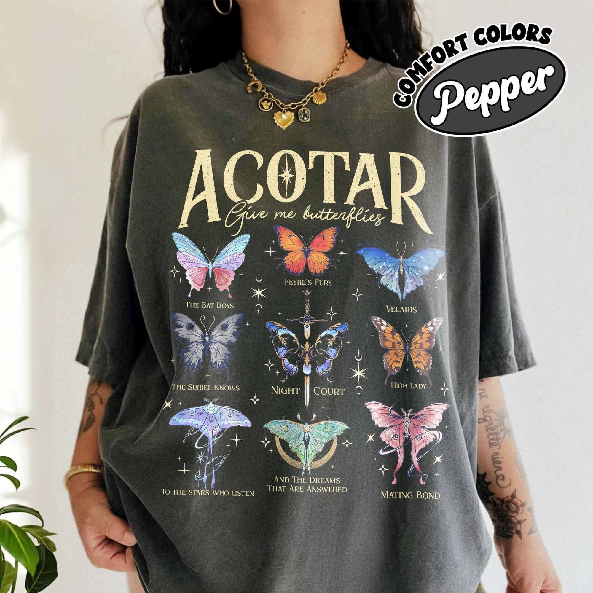 Acotar Butterflies Shirt Acotar Give Me Butterflies T Shirt Velaris The ...