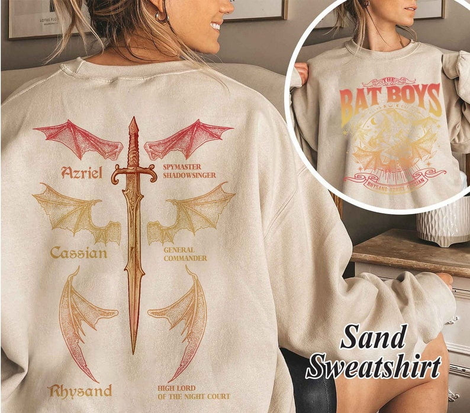 Acotar The Bat Boys Double-Sided Shirt, Bat Boys Crew Shirt, Acotar ...