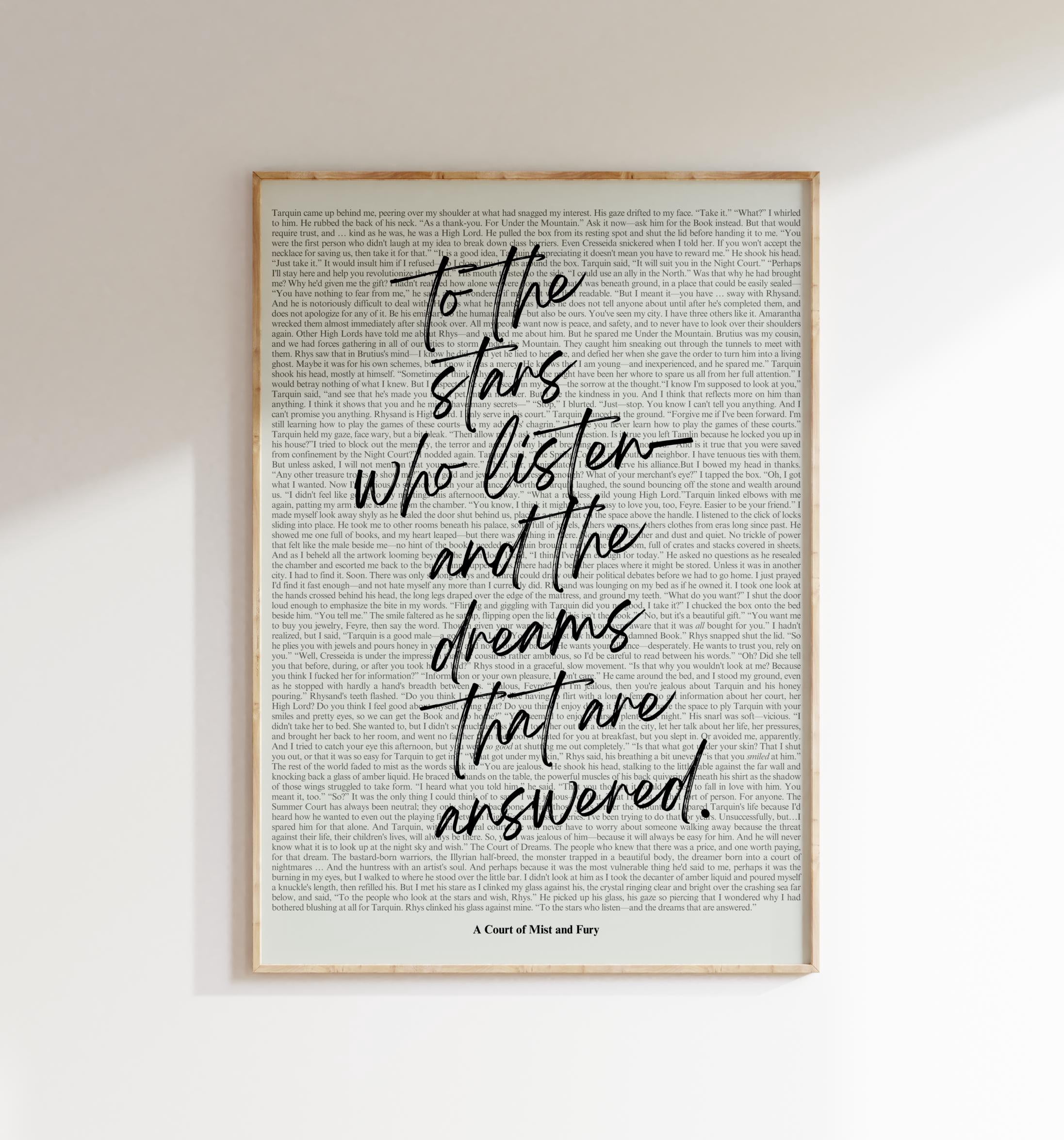 Acotar Wall Poster Acomaf Velaris Book Quotes Prints Bookish Poster ...
