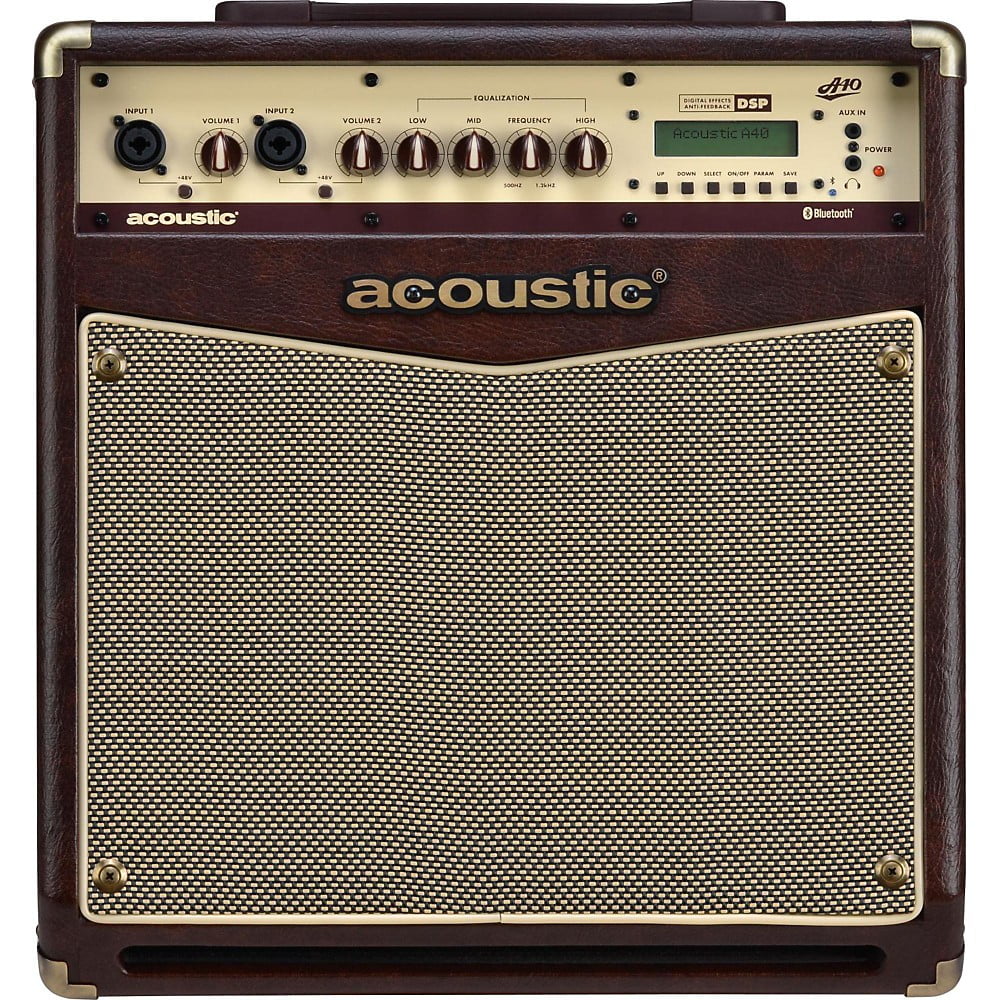 Acoustic A40 Portable 40W Electric Amplifier for Acoustic Guitar with ...