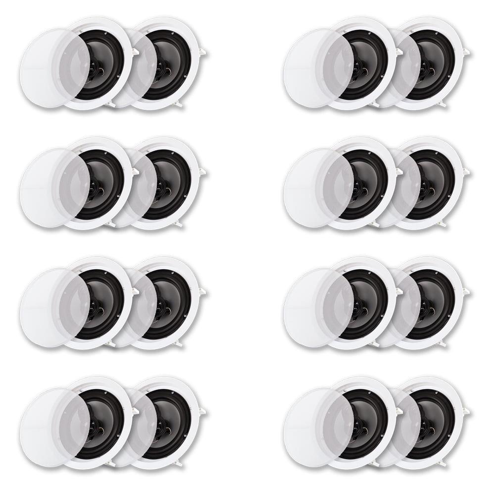 Acoustic Audio CS-IC83 In Ceiling Wall 8" Speaker 8 Pair Pack 3 Way ...