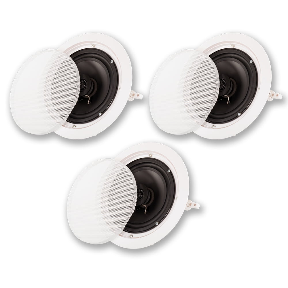 Acoustic Audio HTI6c Flush Mount In Ceiling Speakers with 6.5" Woofers ...