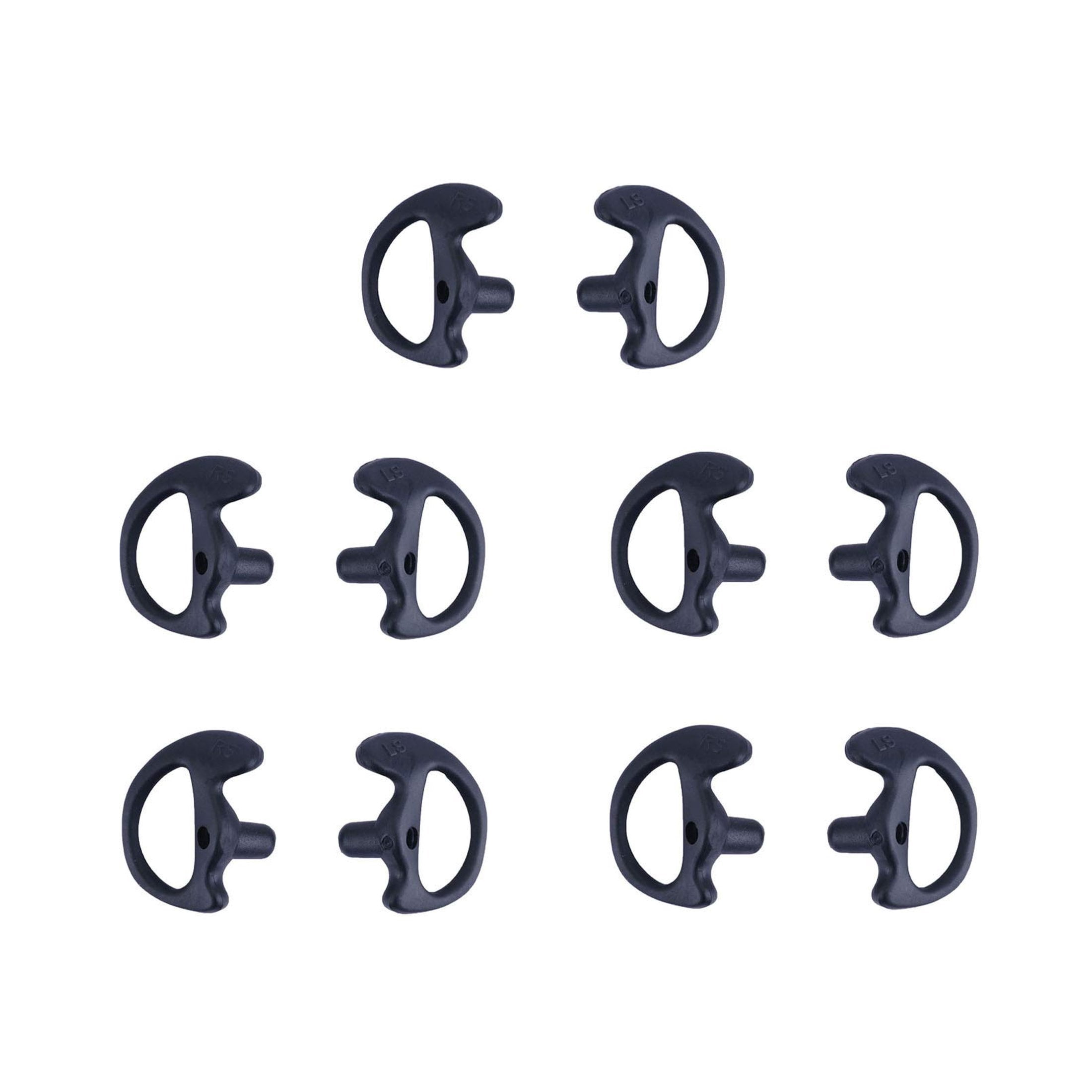 Acoustic Comfort Silicone Ear Inserts for Two Way Radio Earpieces, 5 ...