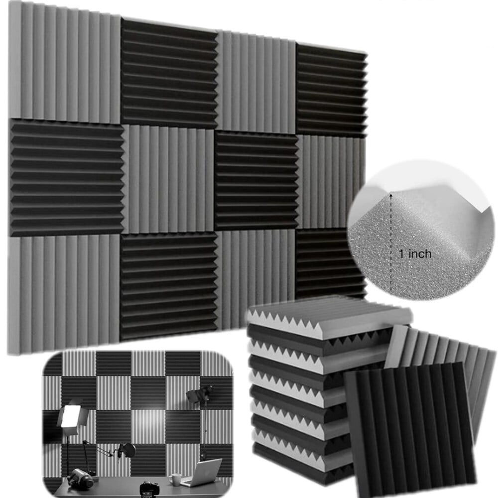 Acoustic Foam Panels 12~96 PACK 1" x 12"x 12" High Density ...