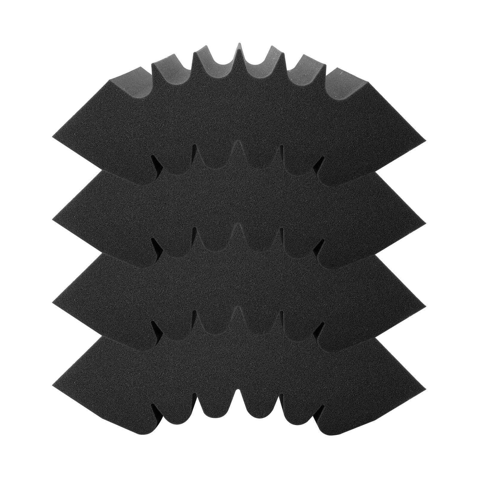 Acoustic Foam Panels 4 Pack 16.5x6.3x12" High Density Soundproof Wall ...