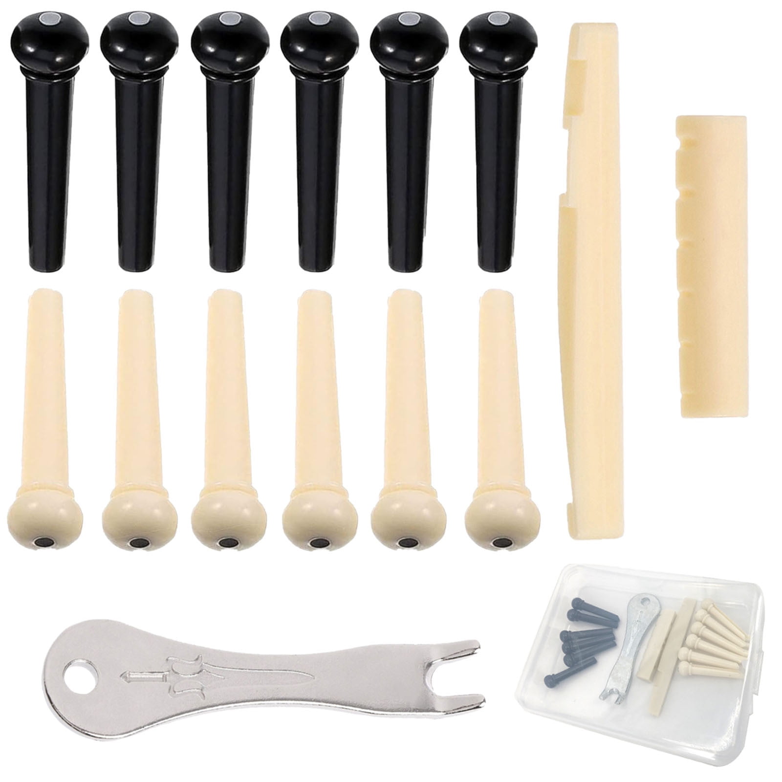 Acoustic Guitar Bridge Pins With Puller String Remover Extractor Tool ...