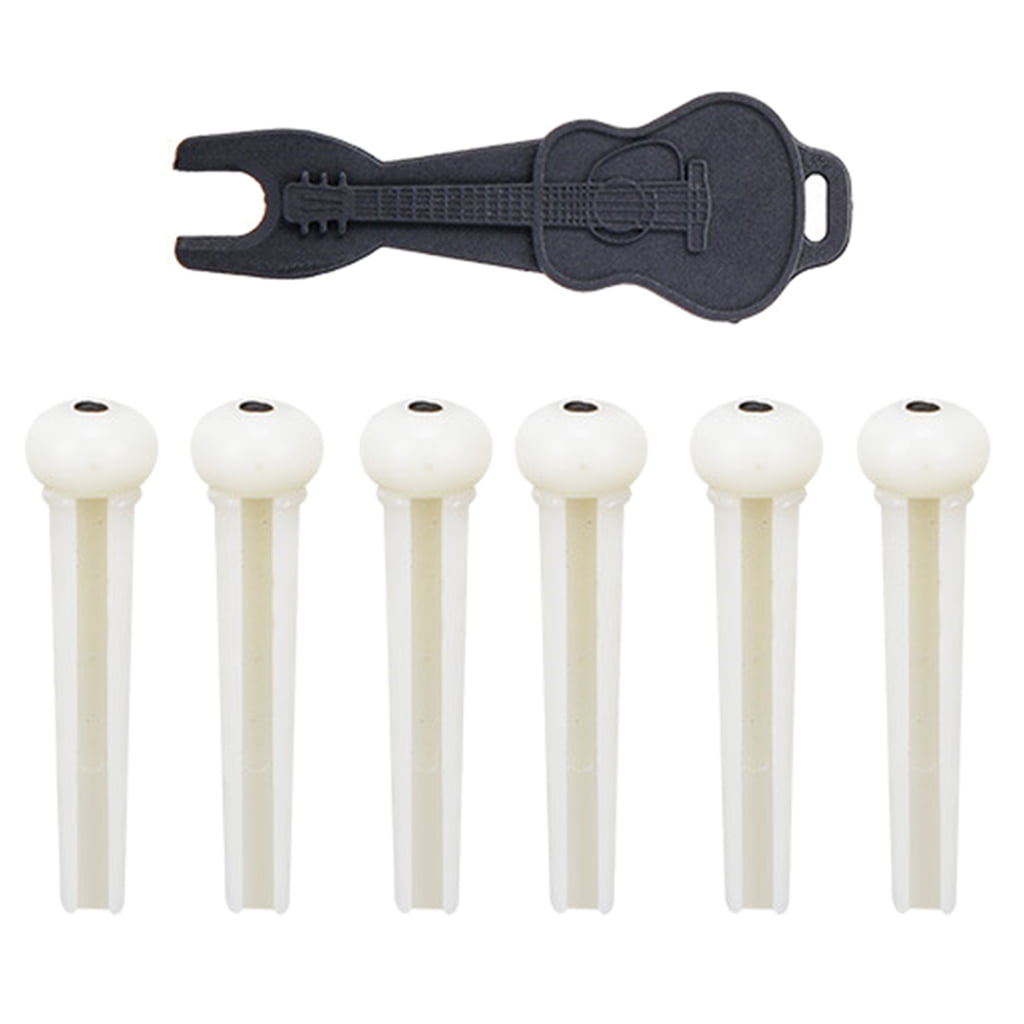 Acoustic Guitar Bridge Pins with Bridge Pin Puller Set Bass Guitar ...