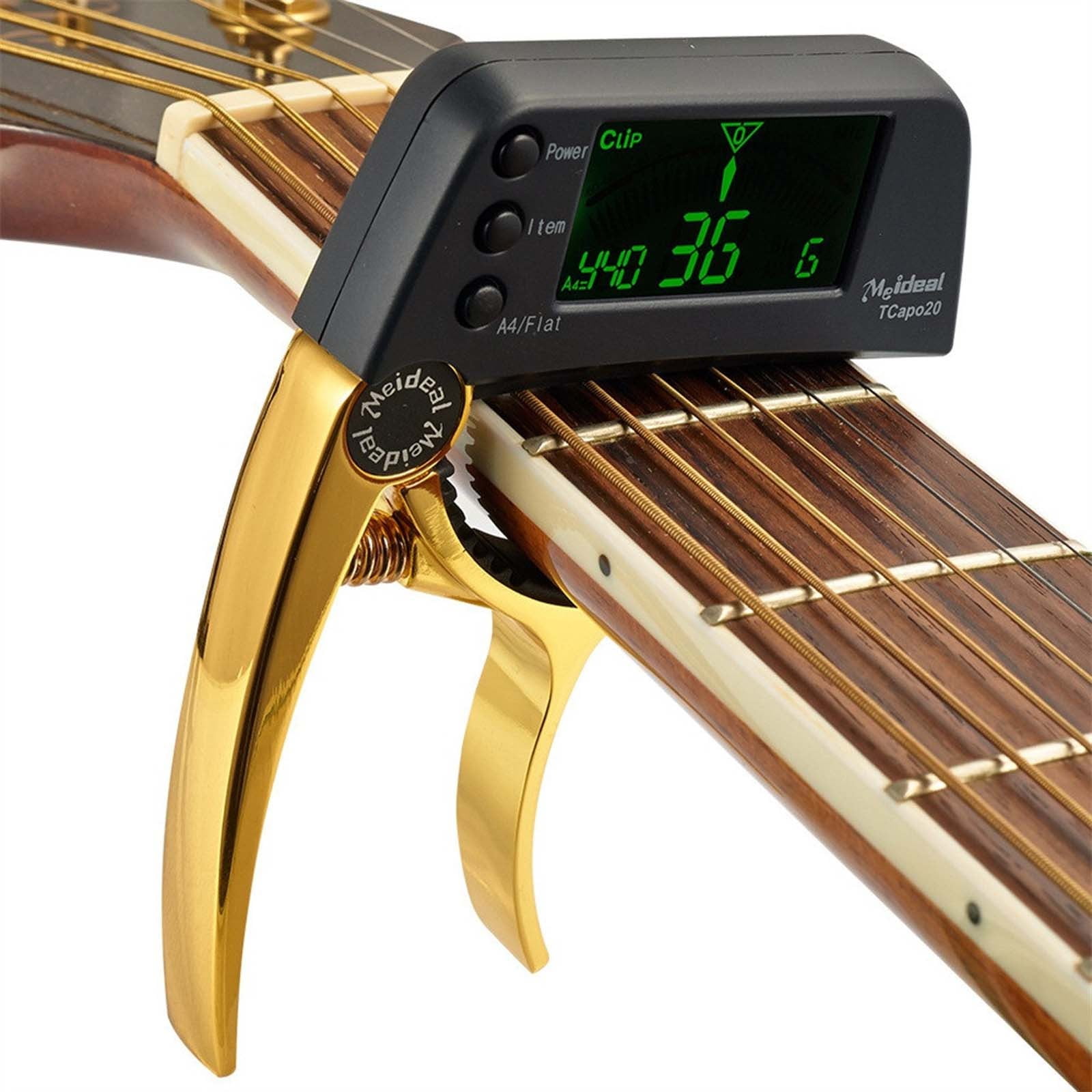 Acoustic Guitar Capo, Tuner with Lcd, 20-Position, Lightweight Alloy ...