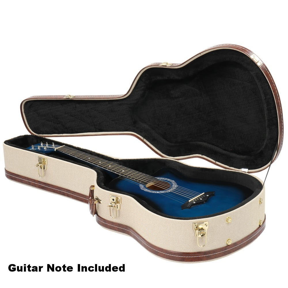 Acoustic Guitar Hard Case, 41-Inch Folk Guitars Wooden Hard-Shell ...