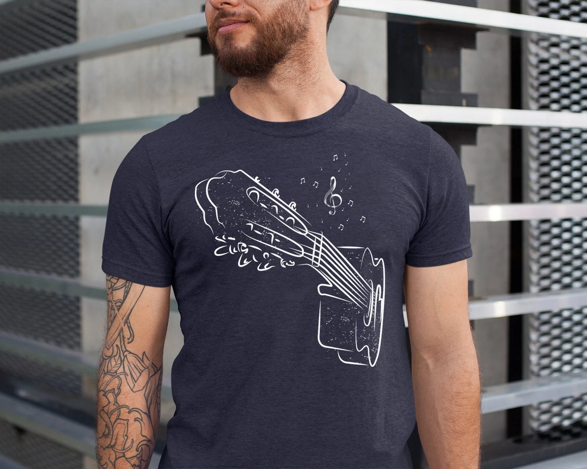 Acoustic Guitar Shirt, Musician Tee, Guitar Player Gift For Men, Cool ...