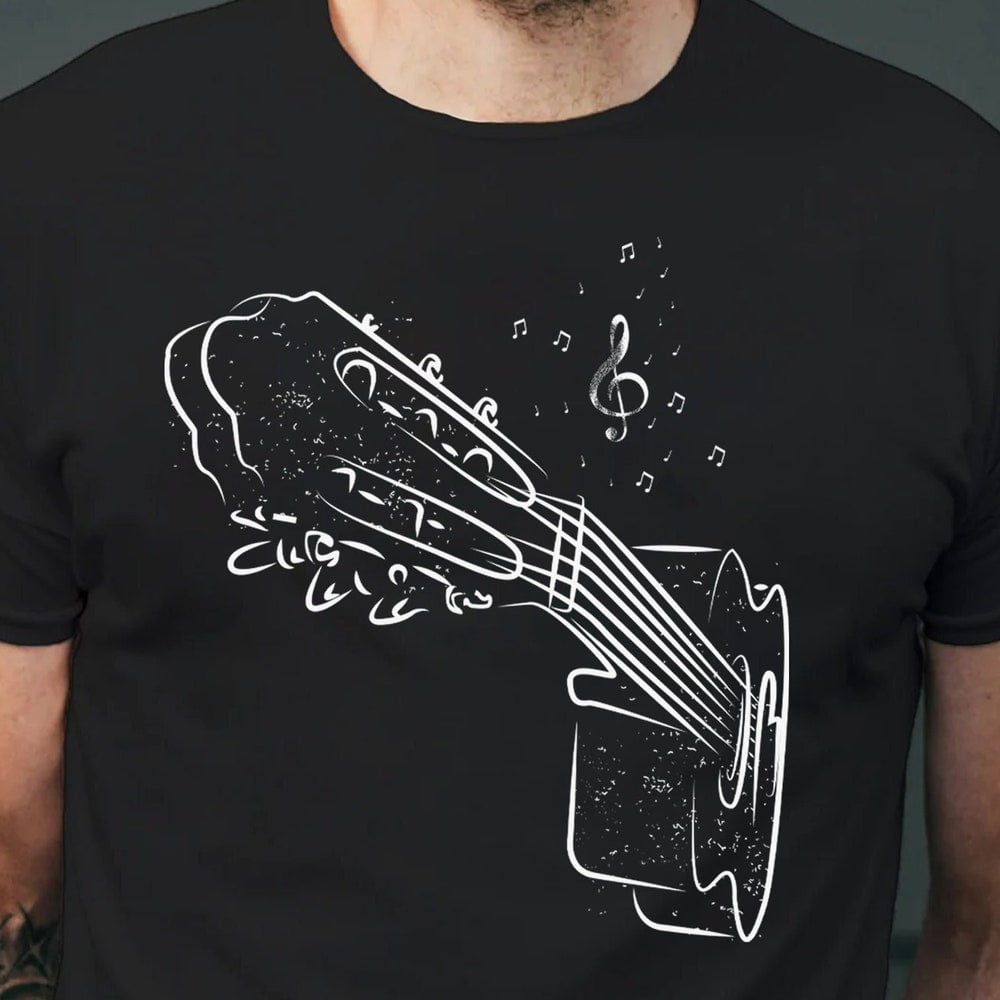 Acoustic Guitar Shirt, Musician Tee, Guitar Player Gift For Men, Cool ...