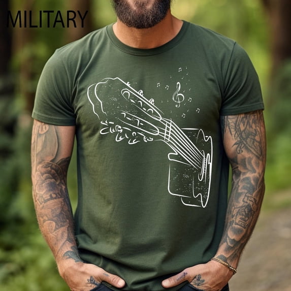 Acoustic Guitar Shirt, Musician Tee, Guitar Player Men, Cool Guitar ...