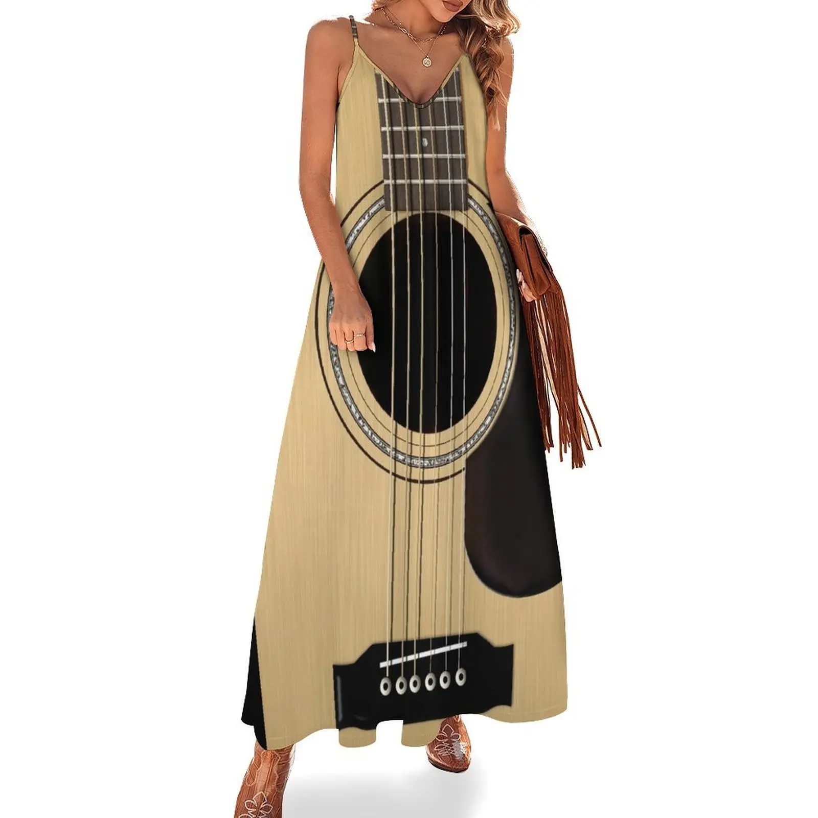 Acoustic Guitar Sleeveless Dress evening dresses women women clothing ...