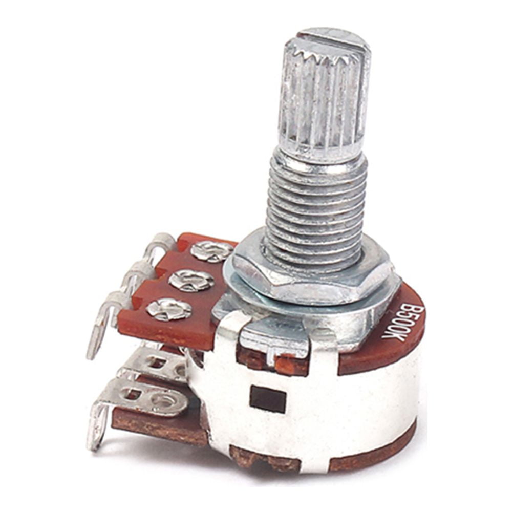Guitar Potentiometer Dual Pot B500K Split Shaft Audio Taper Long ...