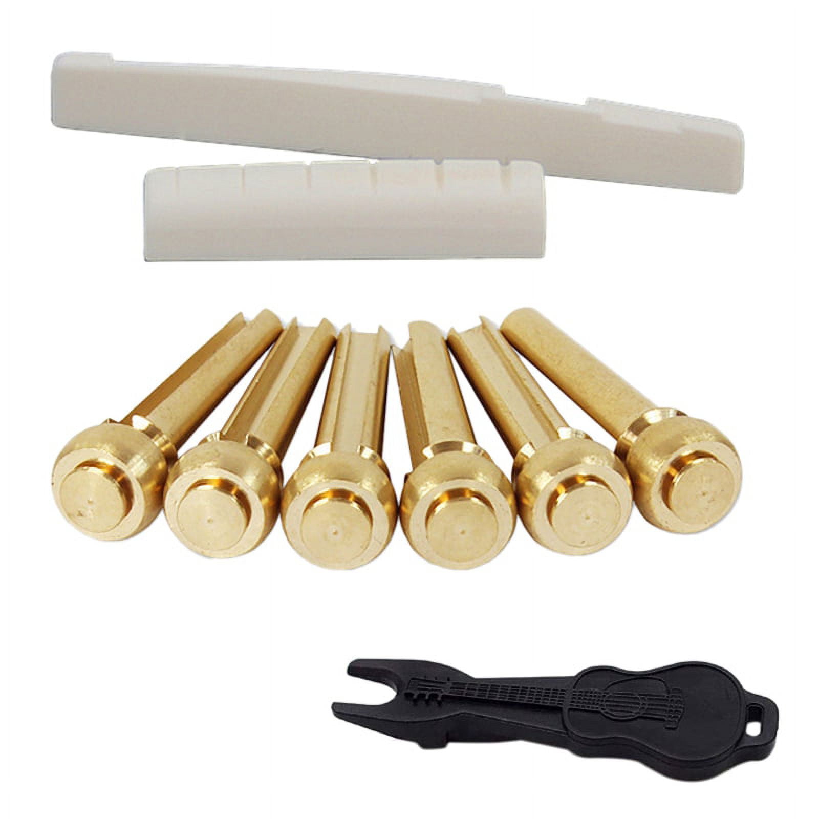 Acoustic Guitar String End Nut Bridge Saddle Abalone Pins Replacements ...