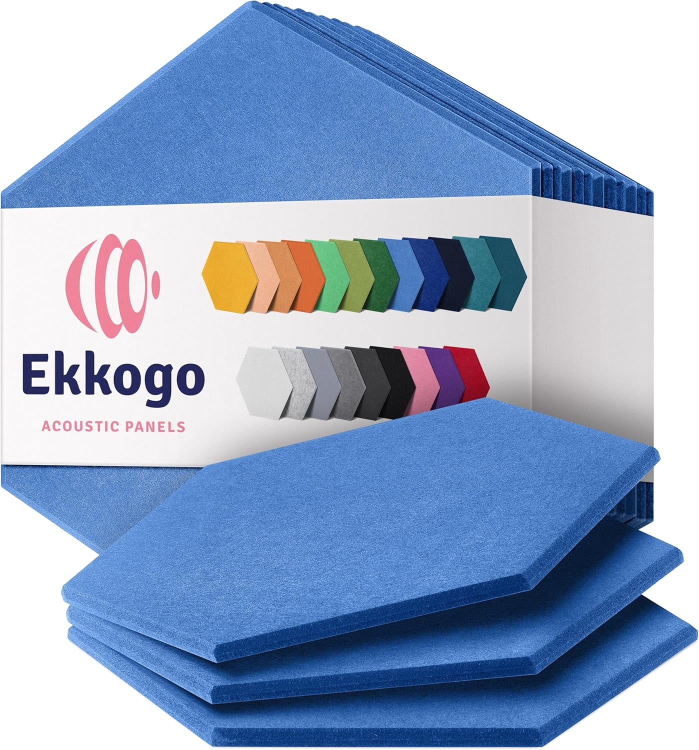 Acoustic Panels 12-Pack - 14"X12.1"X0.4" Soundproof Wall Panels - High ...