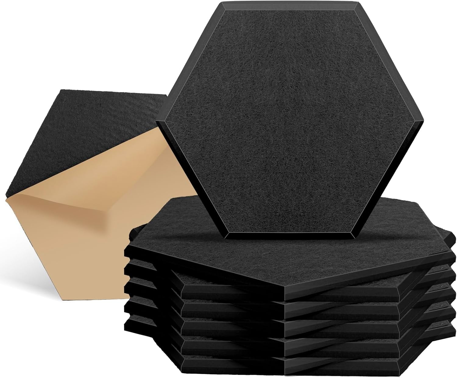 Acoustic Panels 12 Pack Self-Adhesive Soundproof Absorbing Padding for ...
