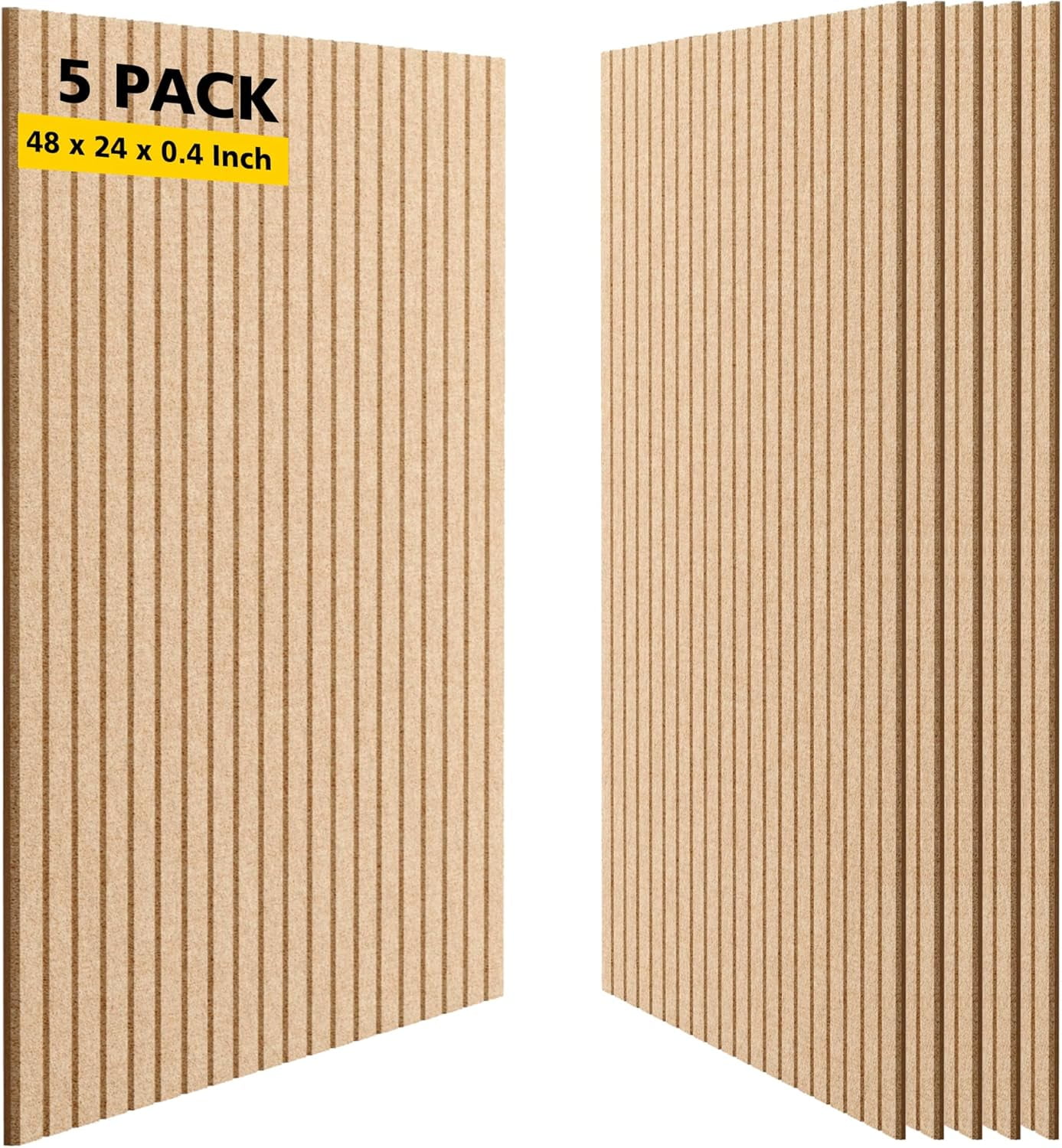 Acoustic Panels,5 Pack Sound Panels Noise Reducing for Walls,48"x24"x0 ...