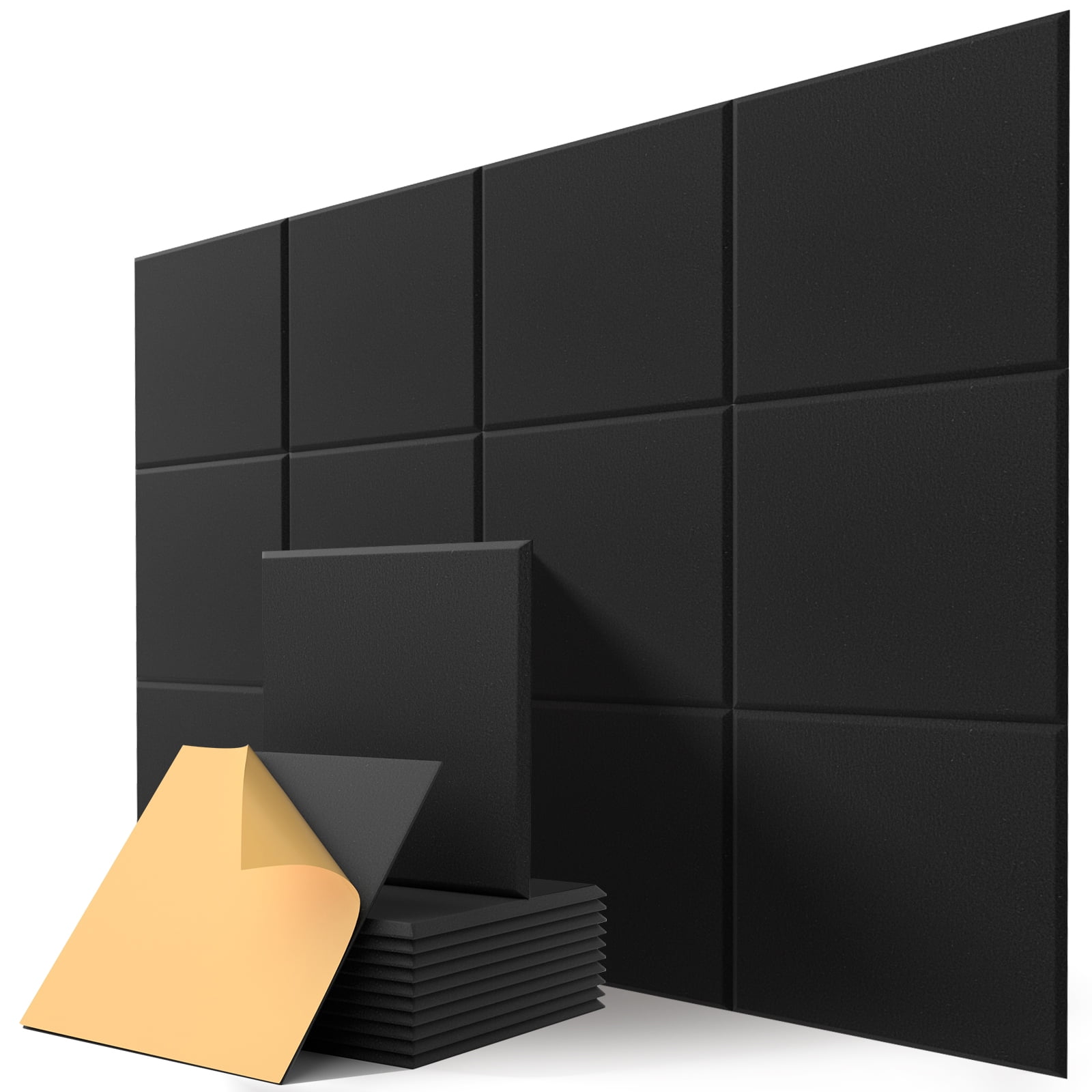 Acoustic Panelss, Kuchoow 12 Pack Self-Adhesive Acoustic Panels Sound ...