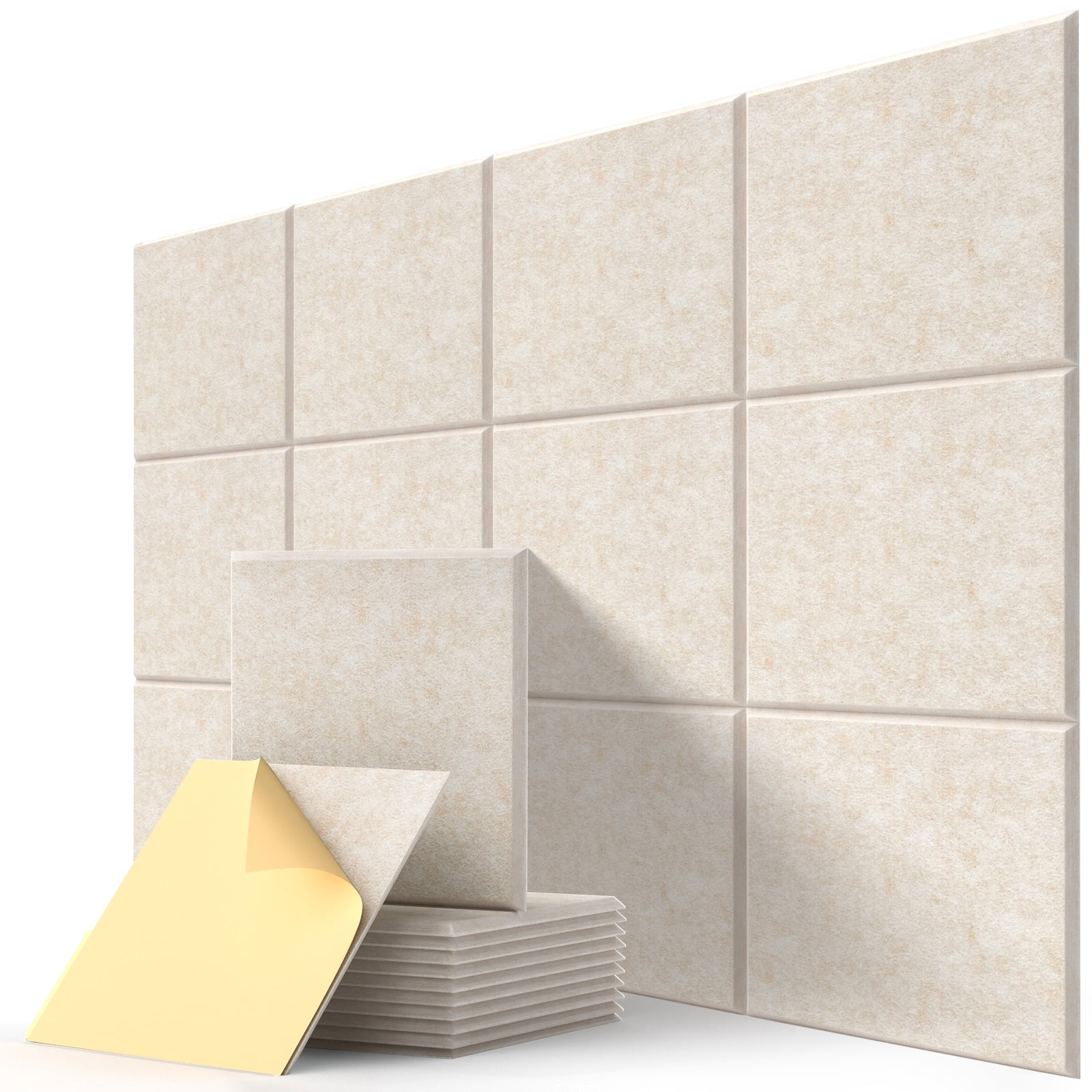 Acoustic Panelss, Kuchoow 12 Pack Self-Adhesive Acoustic Panels Sound ...