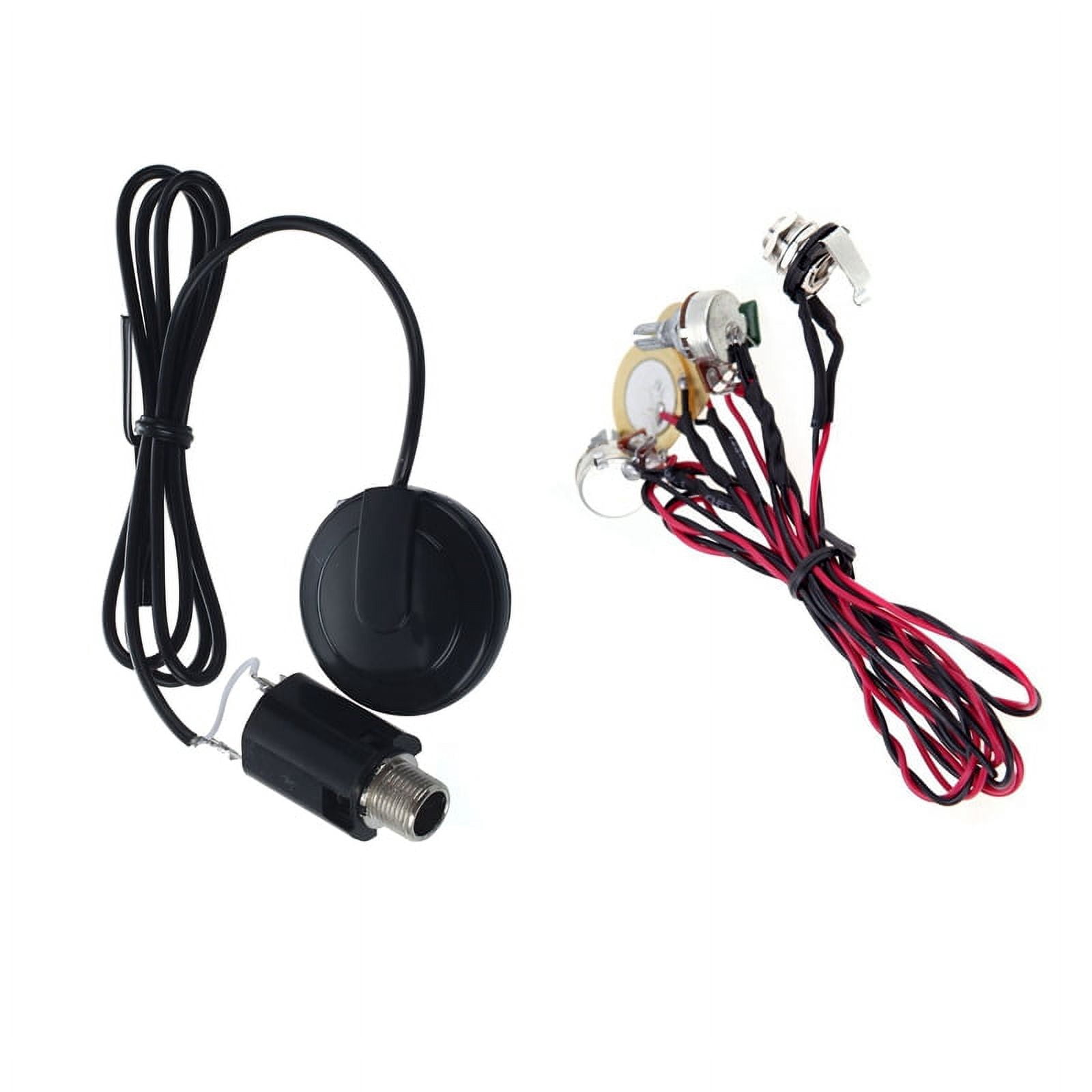 Acoustic Pickup Piezo Transducer Jack for Guitar Violin Mandolin & Dual ...