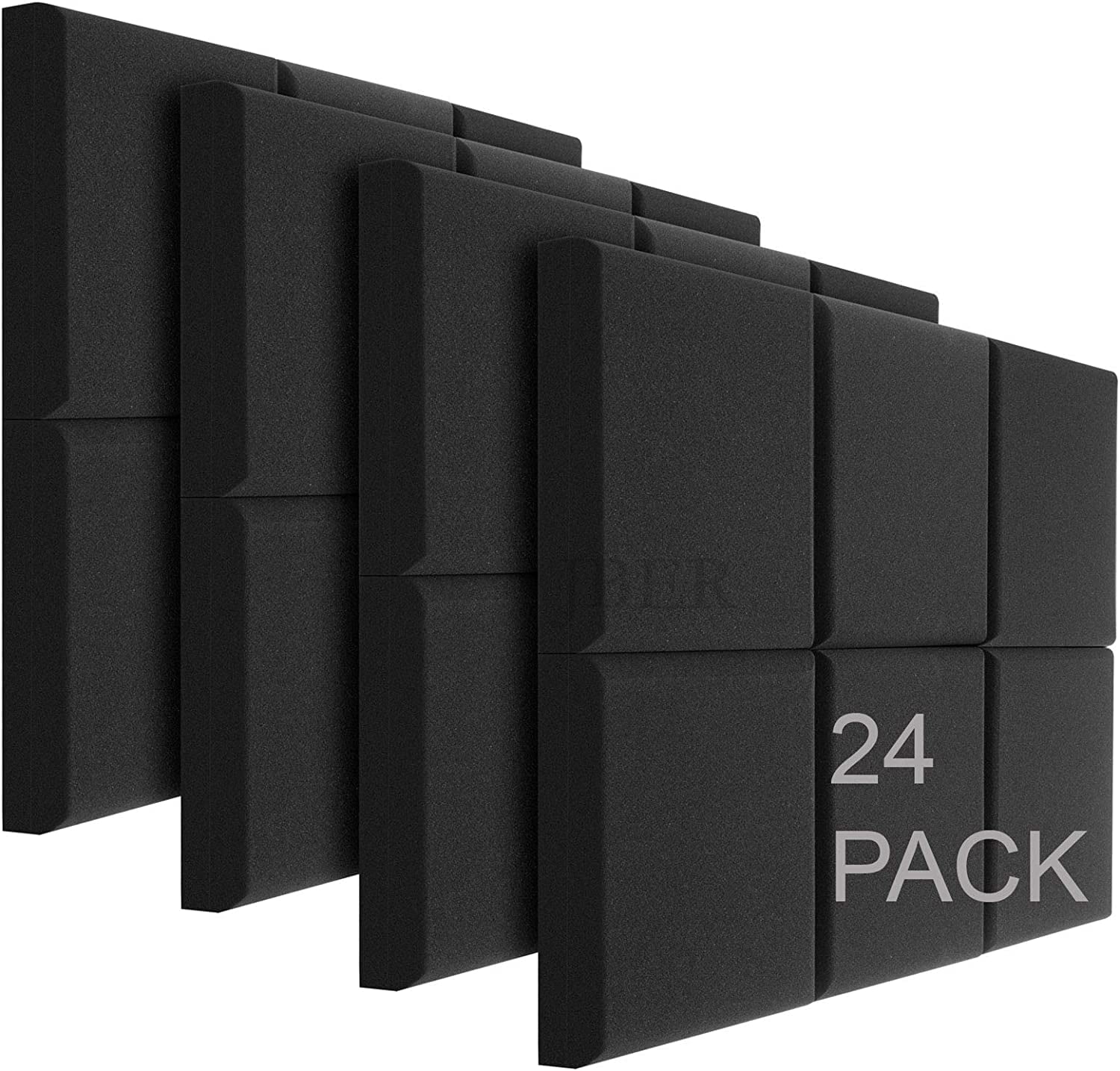 Acoustic Studio Foam, 24 Pack 2" X 12" X 12" Round C-Panel Sound Foam ...