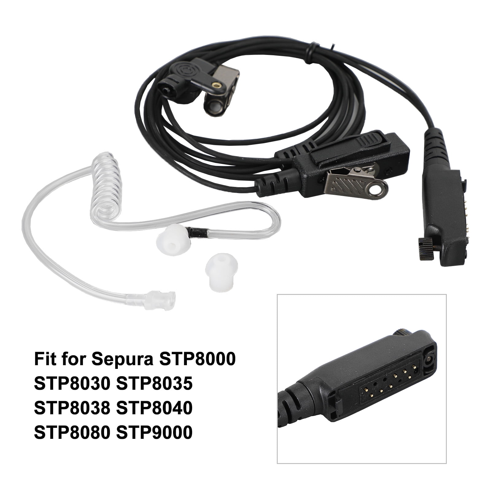 Acoustic Tube PTT Mic Headset for Sepura STP8000 STP8030 STP8035 STP8038 - Walmart.com
