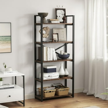Free Shipping! Walsunny 5 Tiers Bookshelf Classically Tall Bookcase ...