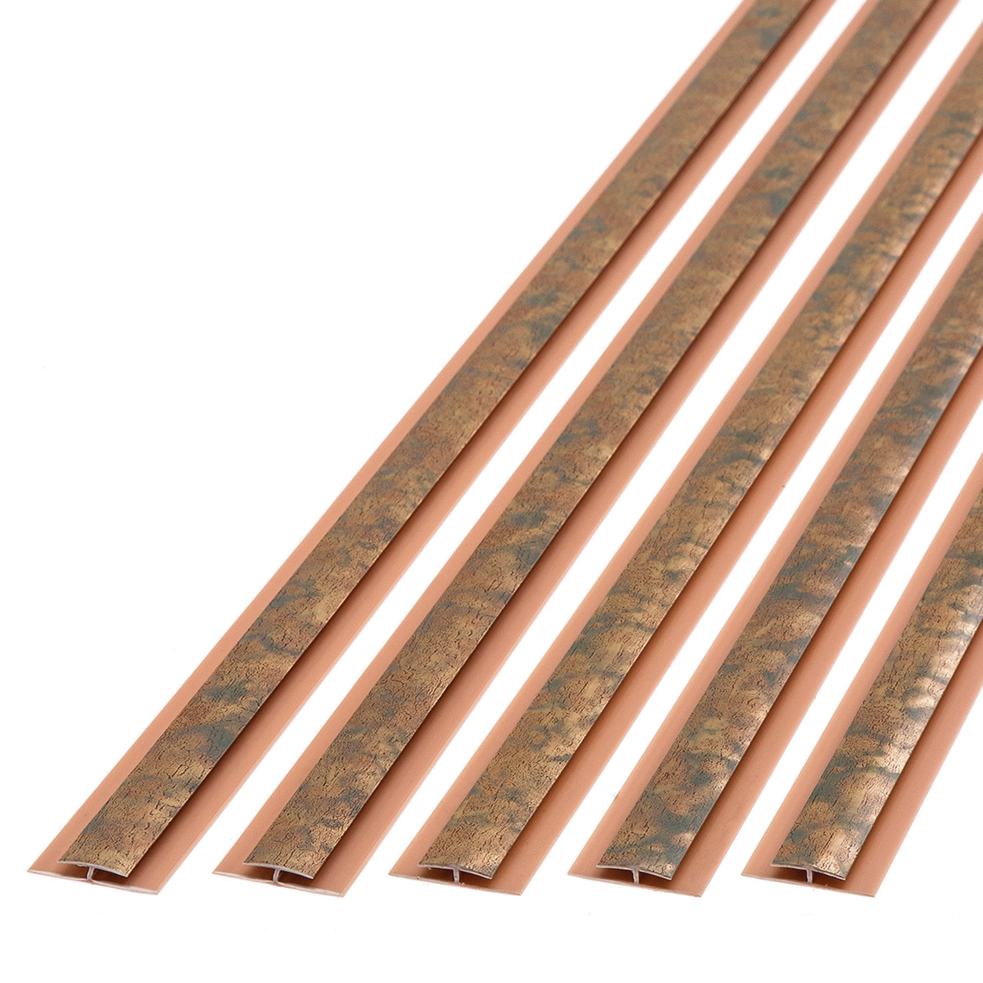 FASÄDE 47 in. Decorative Vinyl Divider Trim Cracked Copper (5 Pack ...
