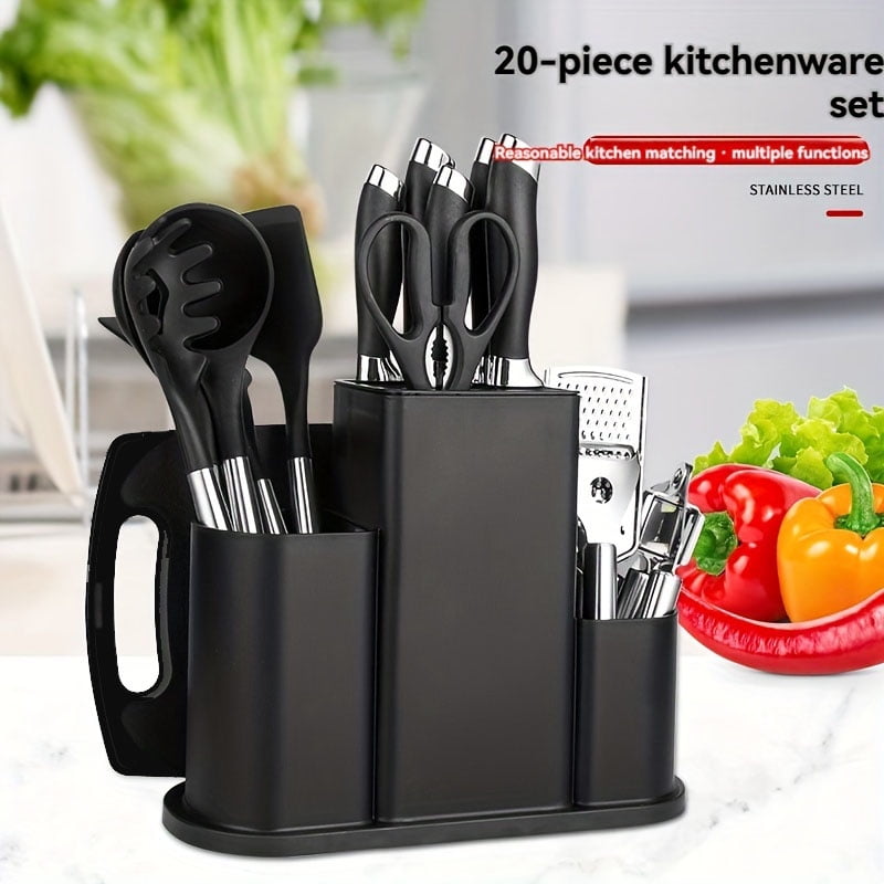 Acpouw 20pcs Kitchen Utensils Set, Silicone Cooking Utensils Set with ...