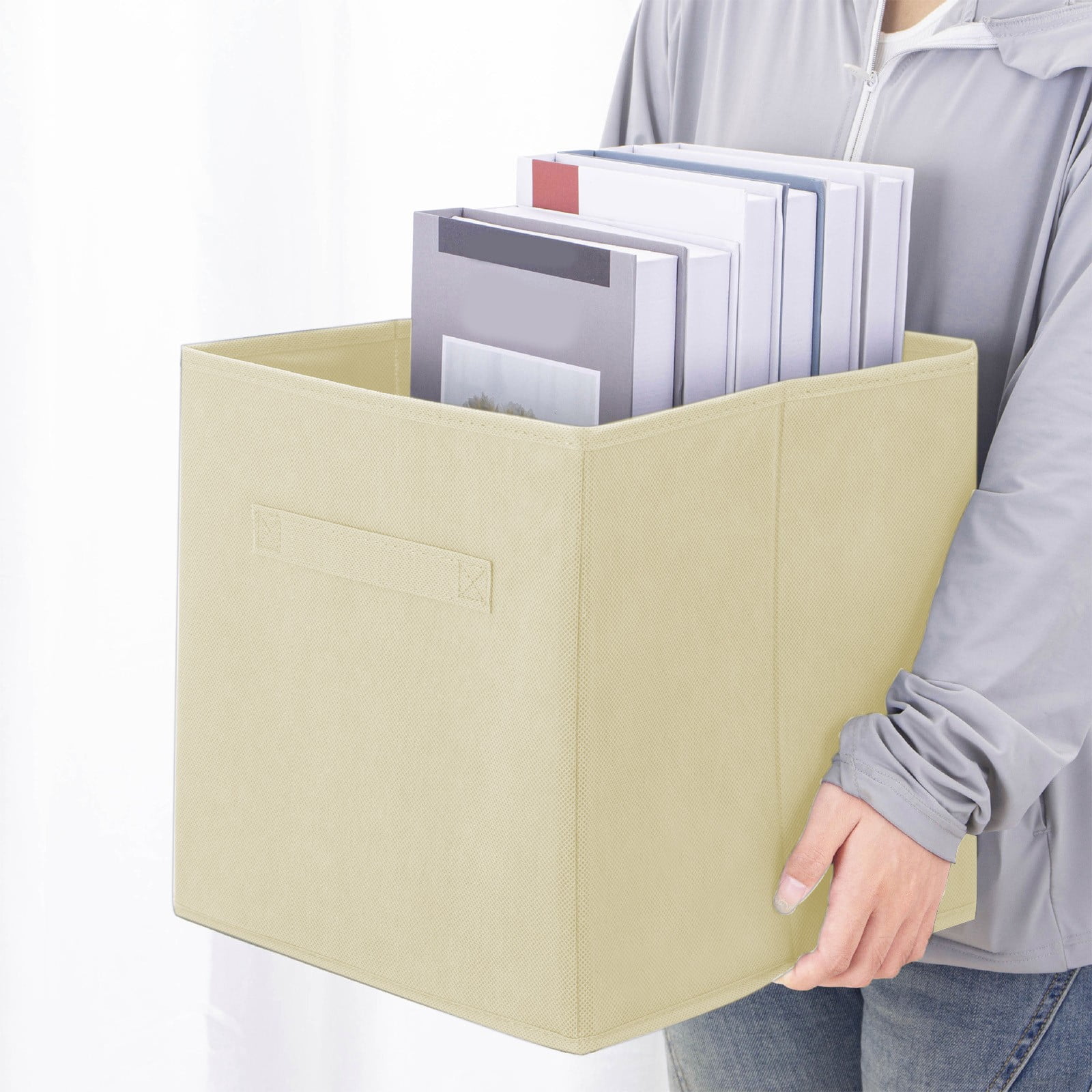 Acppild Lidless Solid Color Folding Storage Box Toy Storage Box ...