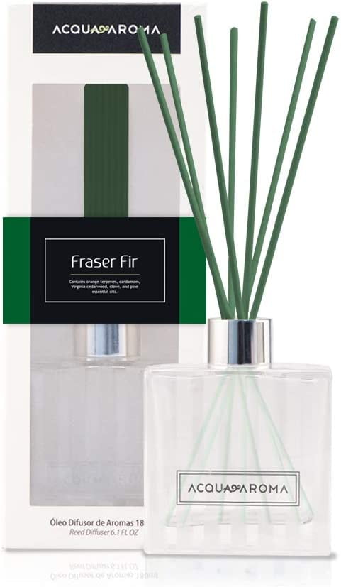 Acqua Aroma Fraser Fir Reed Oil Diffuser 6.1 FL OZ (180ml) Contain ...