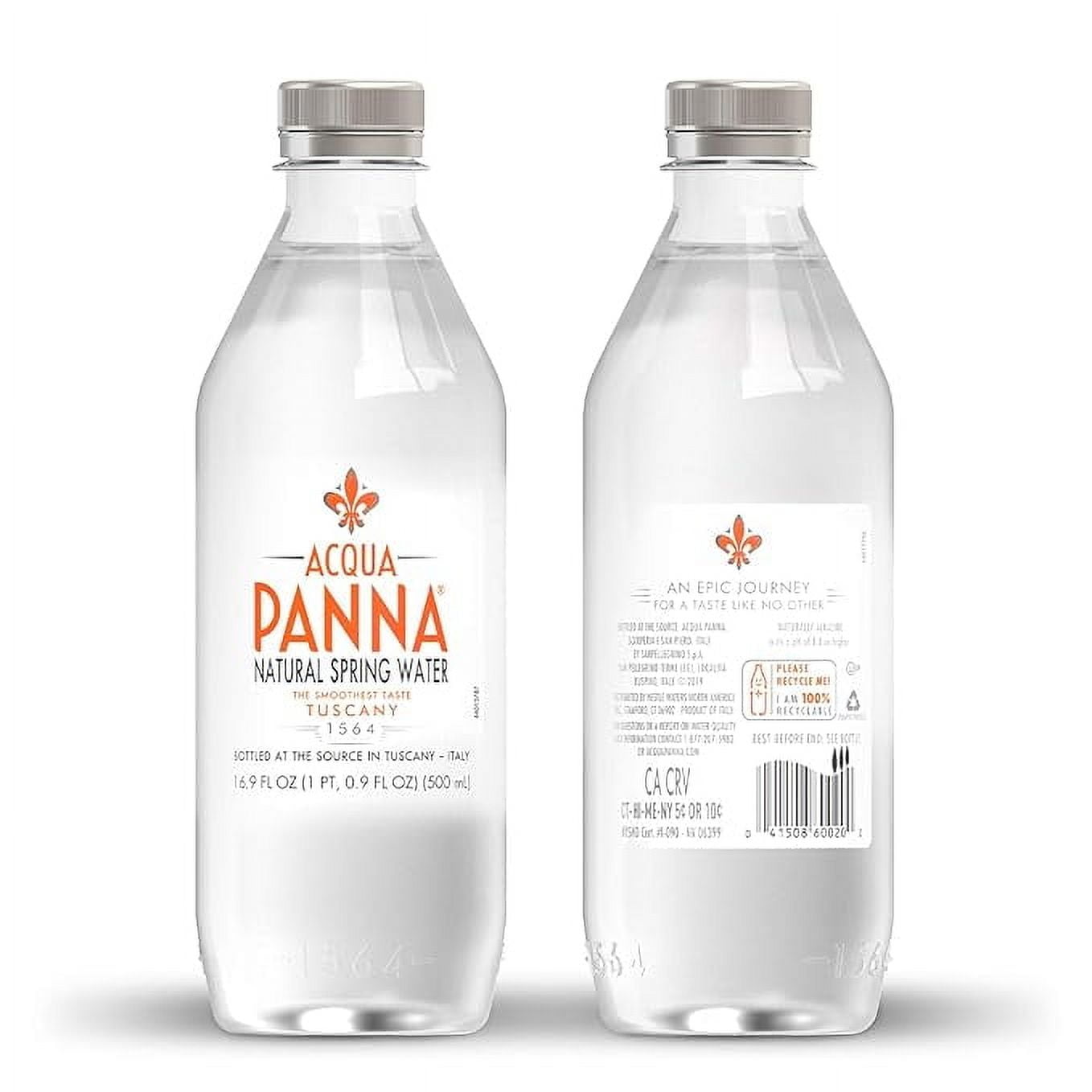 Acqua Panna Natural Spring Water, 16.9 Fl. Oz. Plastic bottles, Pack of 6 - Walmart.com