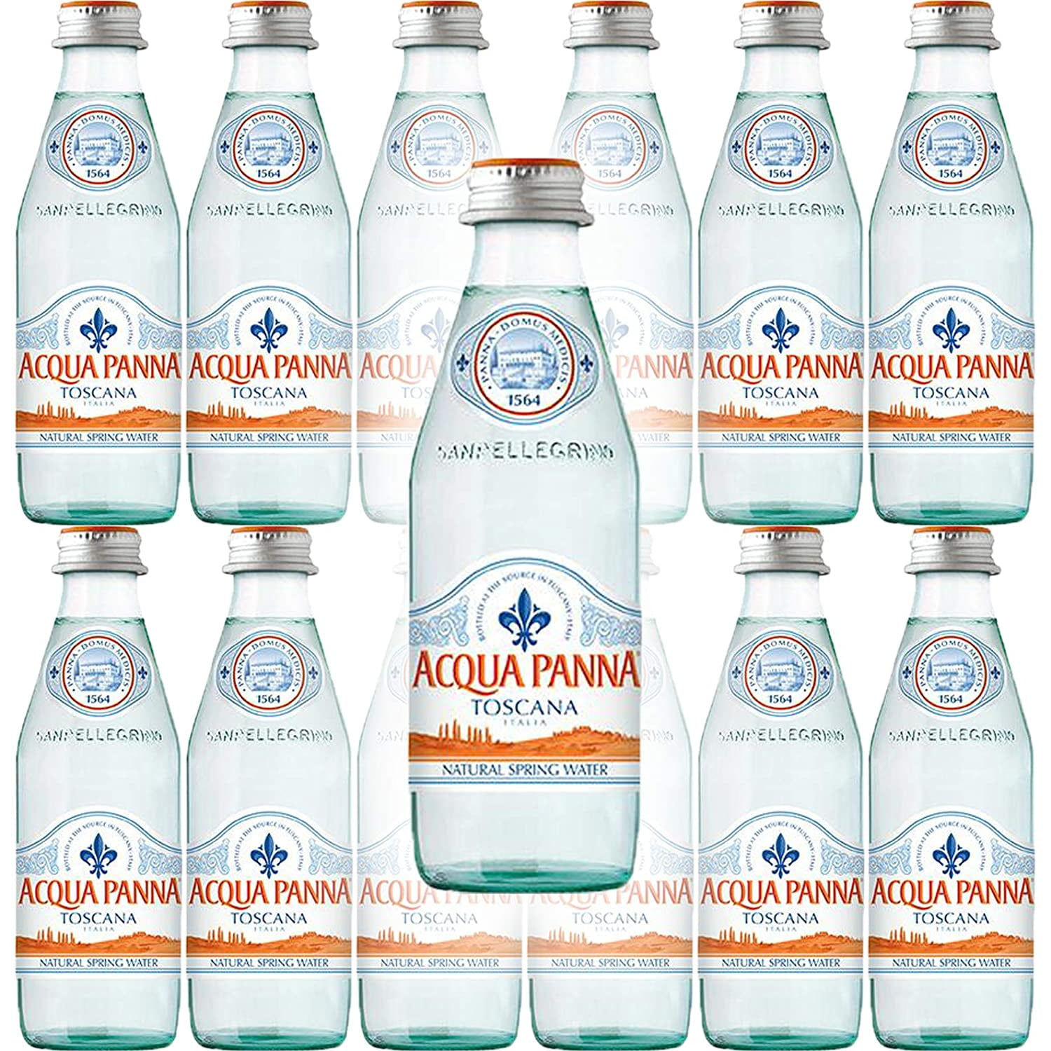 Acqua Panna Toscana Natural Still Mineral Spring Water, 8.8oz Glass Bottle (Pack of 10, Total of ...