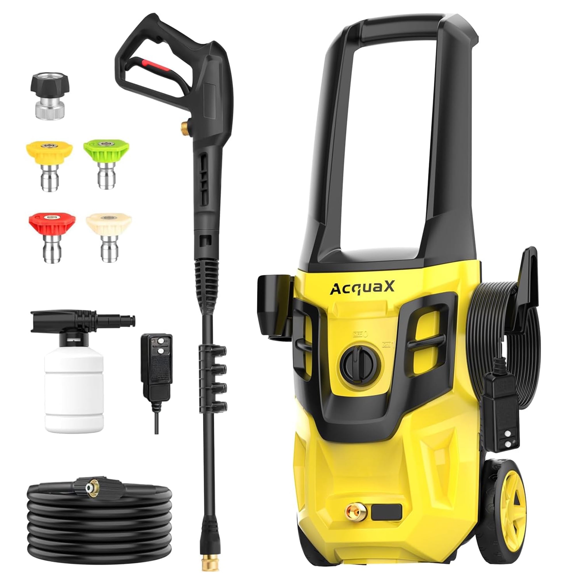 AcquaX Electric Pressure Washer 3000 PSI 2.4 GPM Power Washer with 4 ...