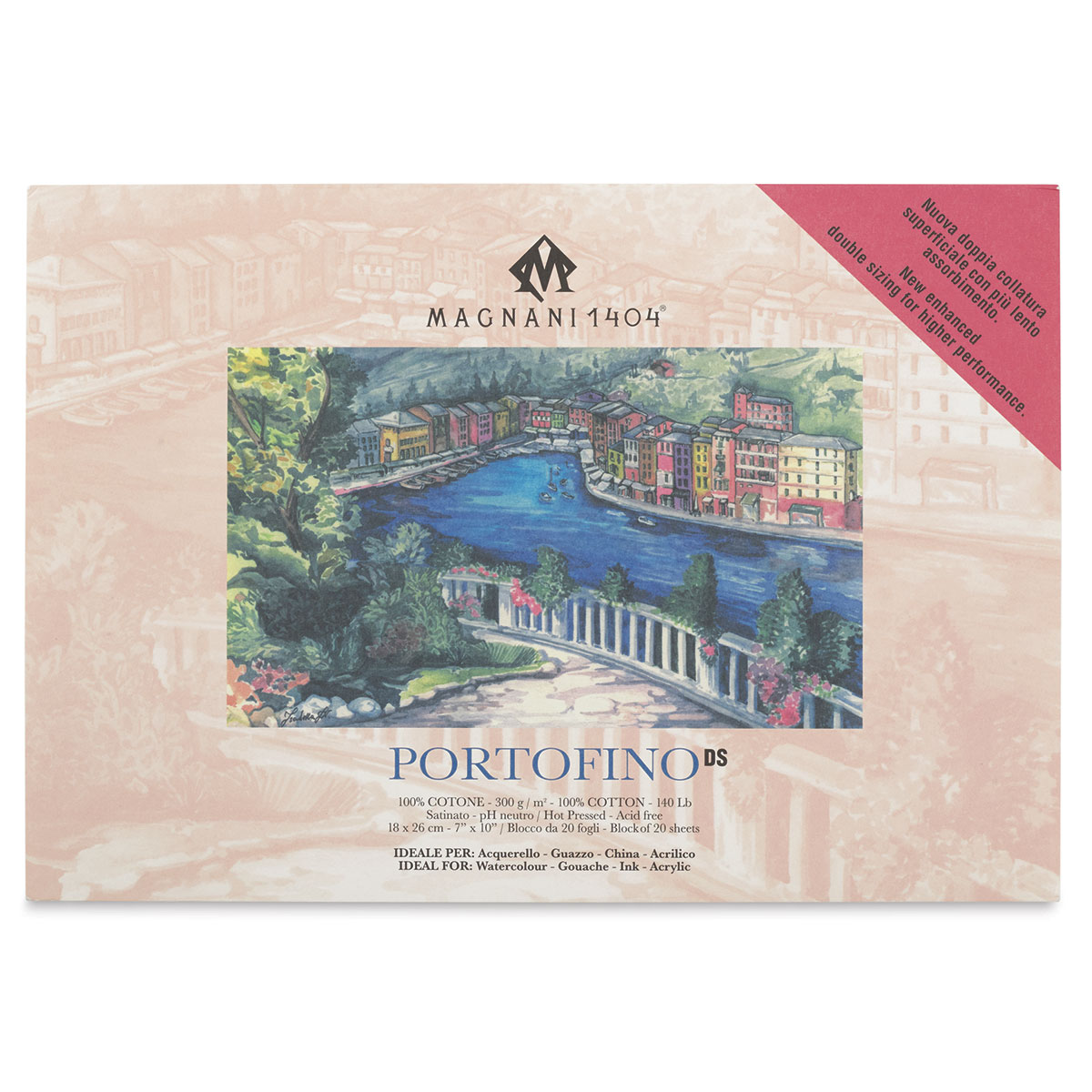 Acquerello Portofino Watercolor Pad - 7" x 10", 140 lb, Hot Press, 20 ...