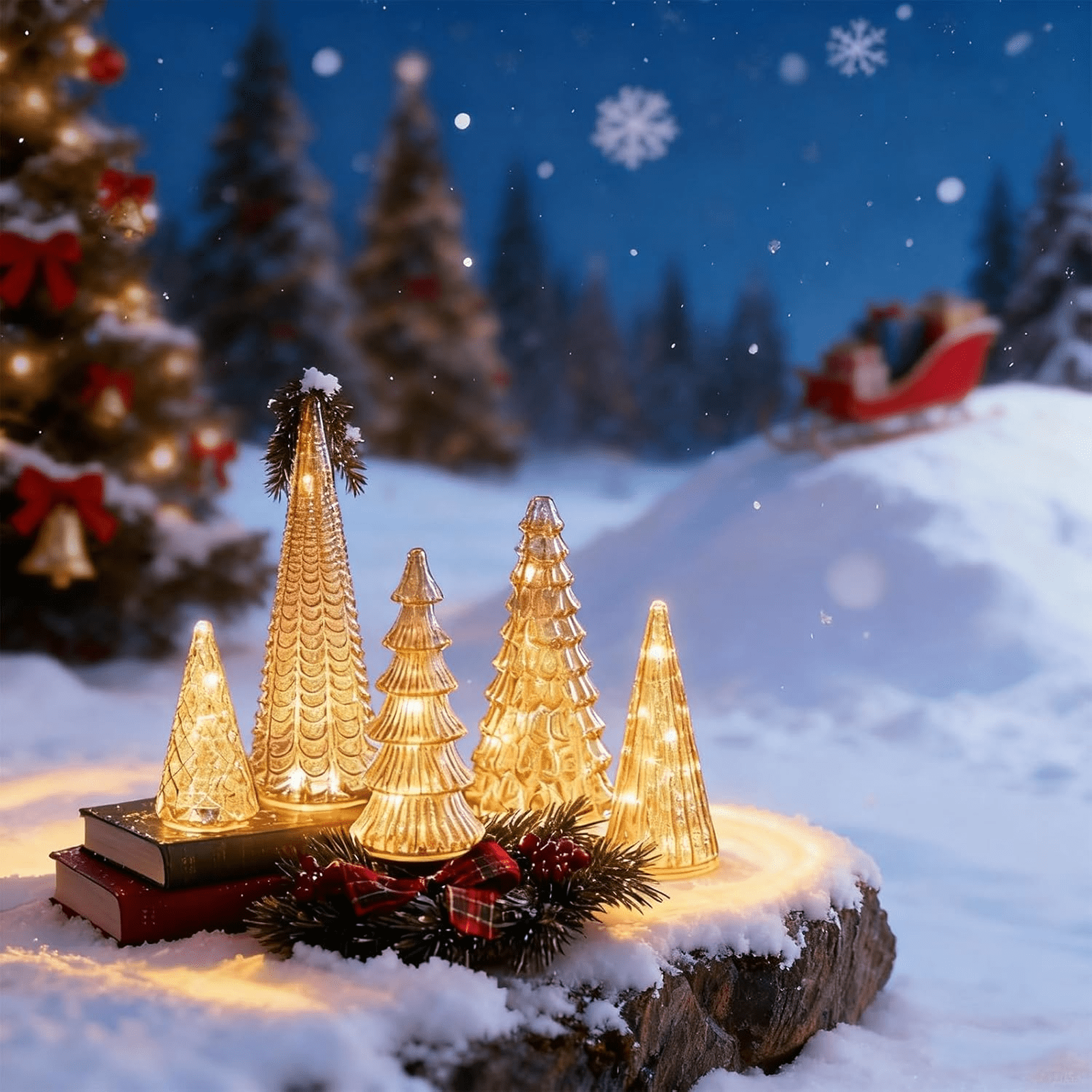 Acreatmore BFF Collection Set of 5 Illuminated Mercury Trees ...