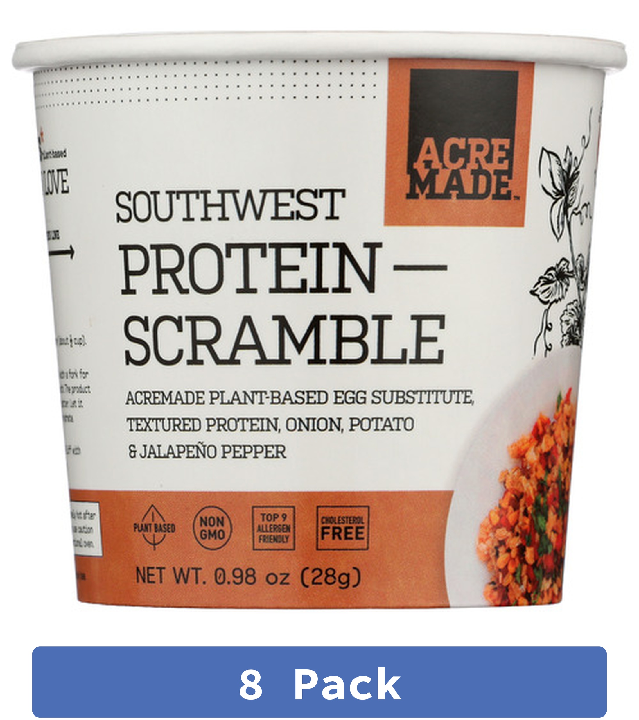 Acremade Cup Protein Scramble Southwest 0.98 oz (Pack Of 8) - Walmart.com