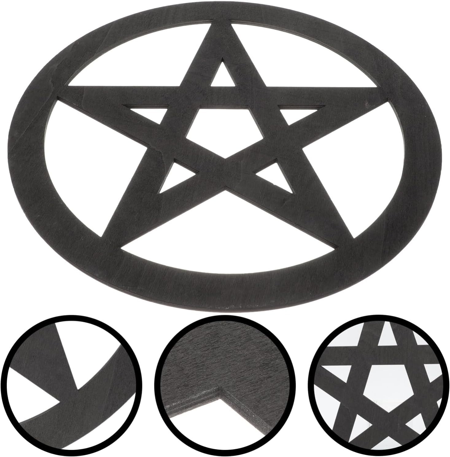 Acrifice Altar Tiles Pentagram Altar Tile Hand Carved Wooden Round ...