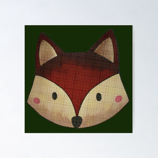 Acrilic Red Fox Poster Wall Art, Modern Wall Decor For Living Room ...