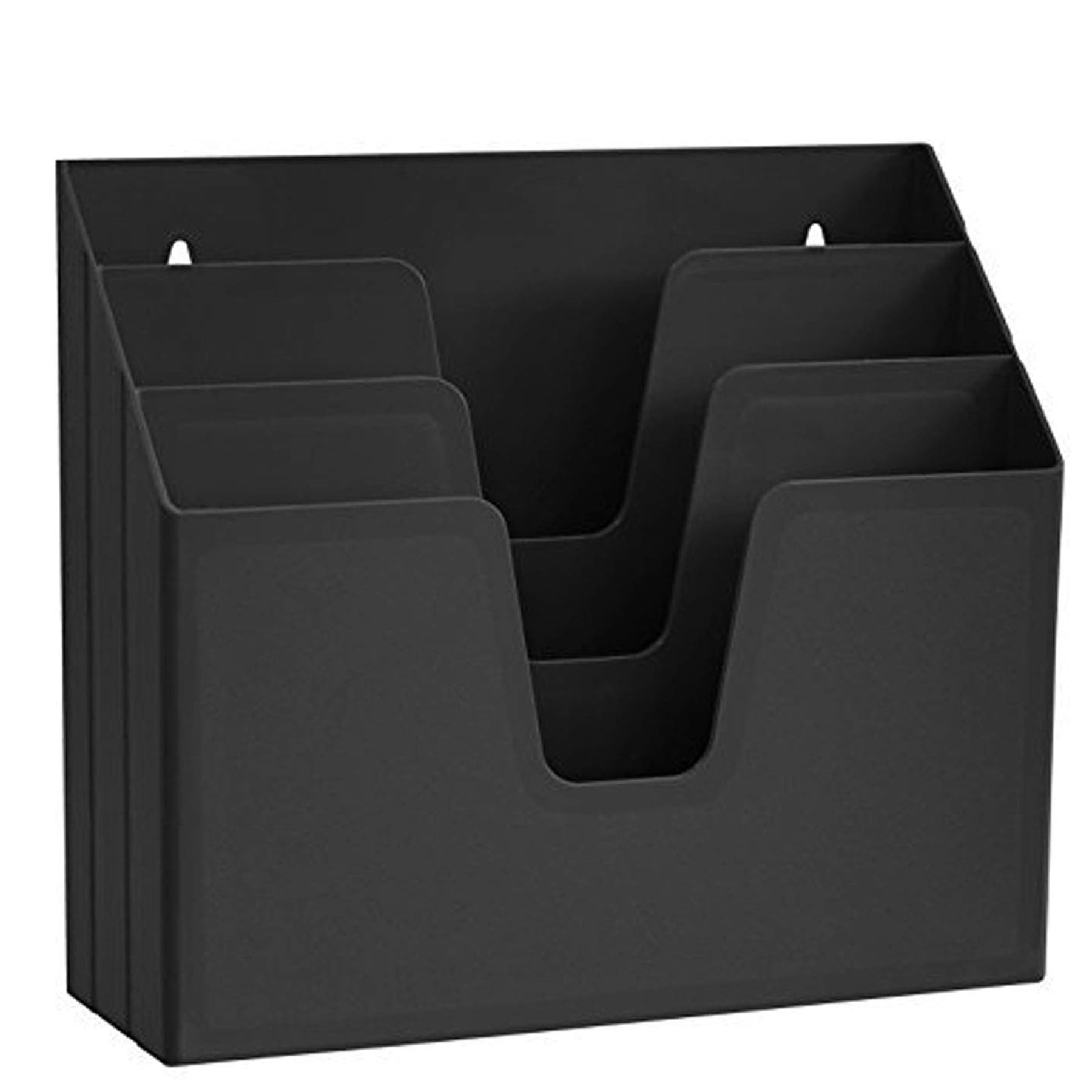 Acrimet Horizontal Triple File Folder Organizer (Black Color) - Walmart.com