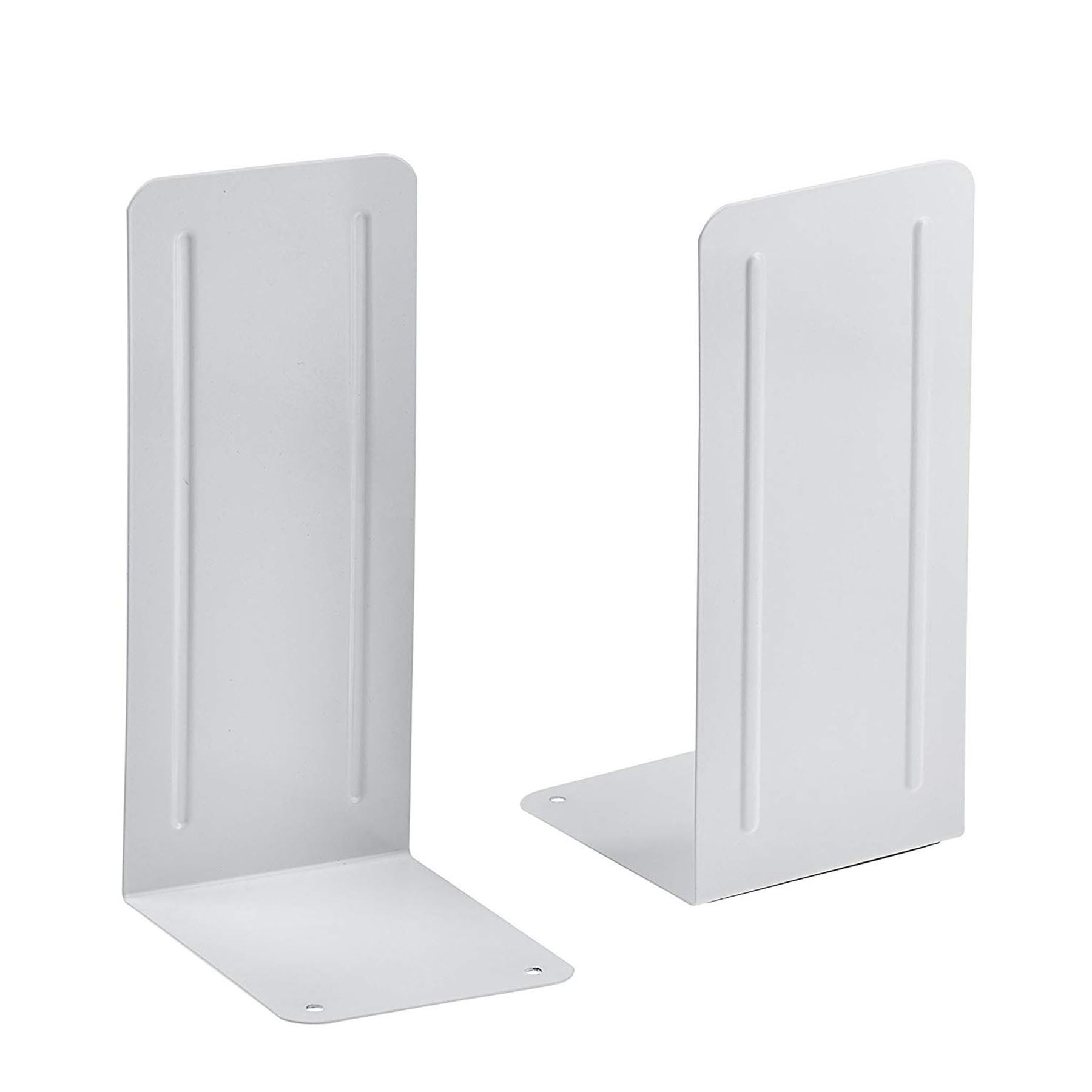 Acrimet Jumbo Premium Metal Bookends 9" (Heavy Duty) (White Color) (1 ...