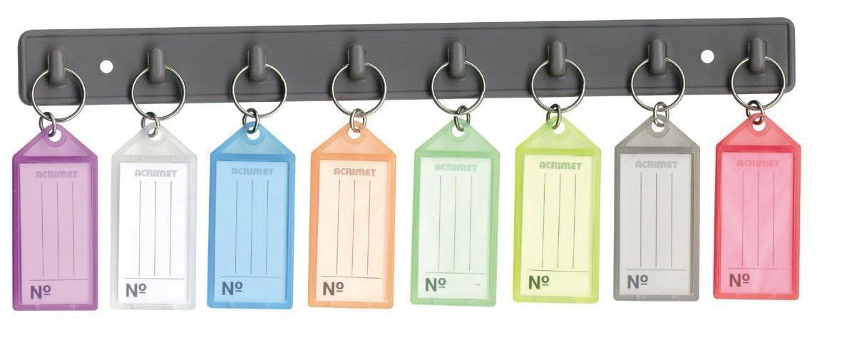 Acrimet Key Tag Rack w/ 8 Keyring - Walmart.com