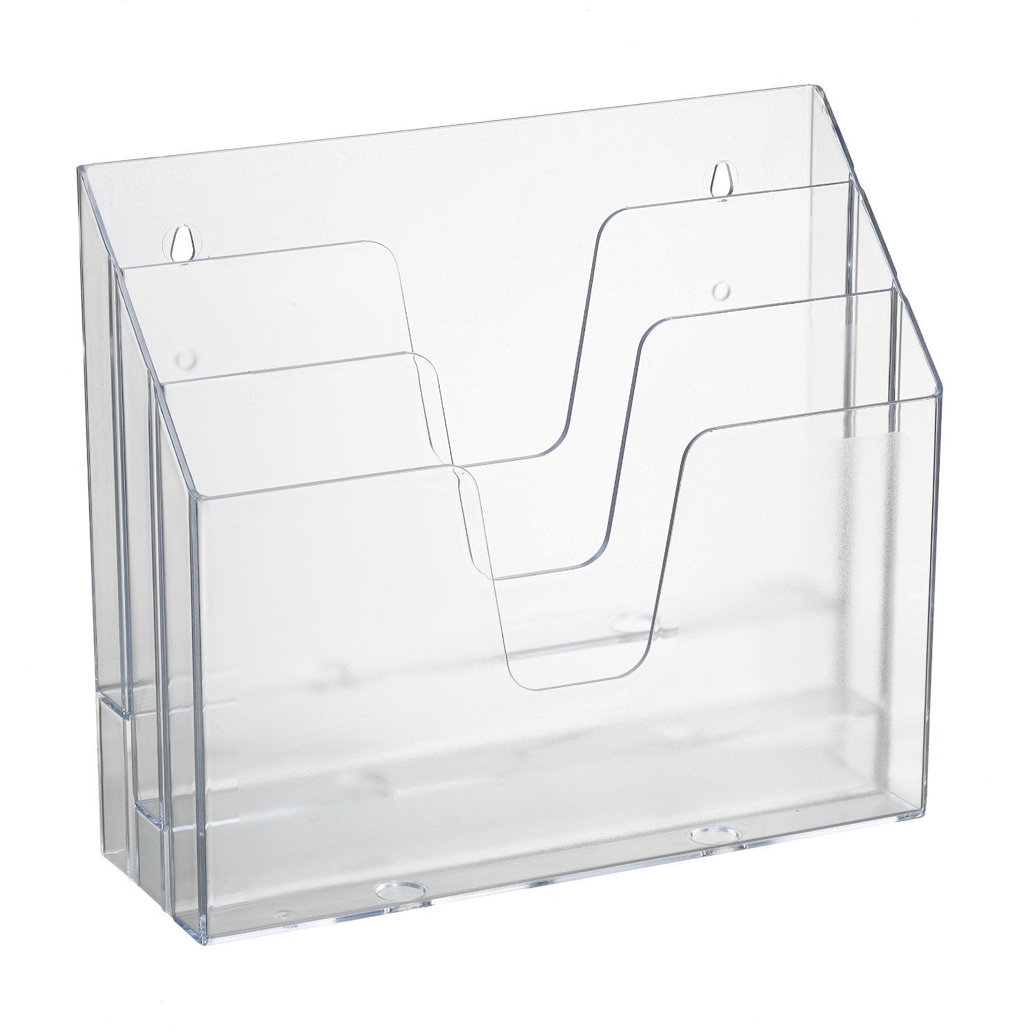Acrimet Plastic 3 Slots Letter Size File Organizer, Clear Crystal ...