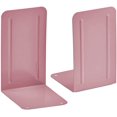 Acrimet Premium Metal Bookends, Heavy Duty Pink Pair, Rounded Edges ...