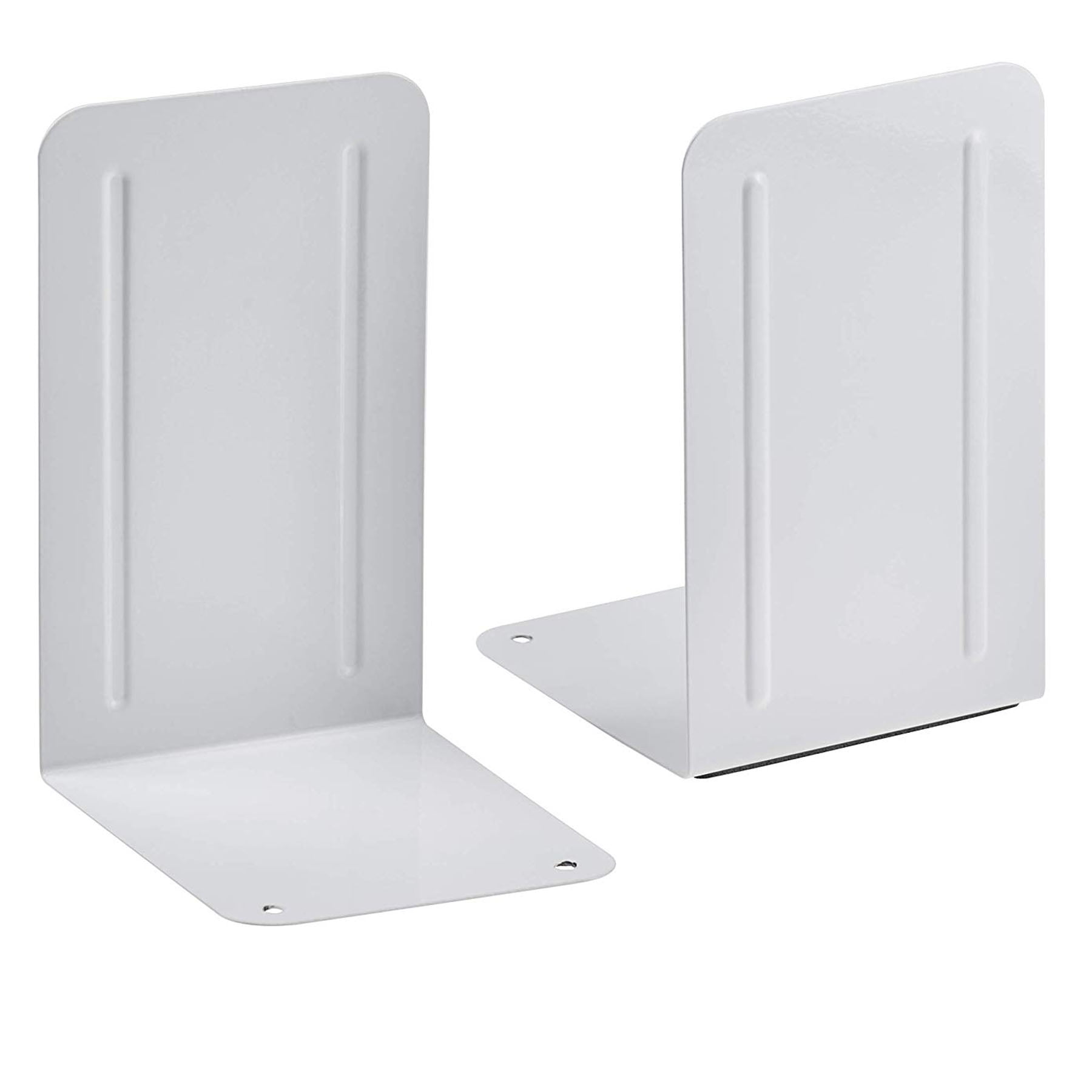 Acrimet Premium Metal Bookends (Heavy Duty) (White Color) (1 Pair ...