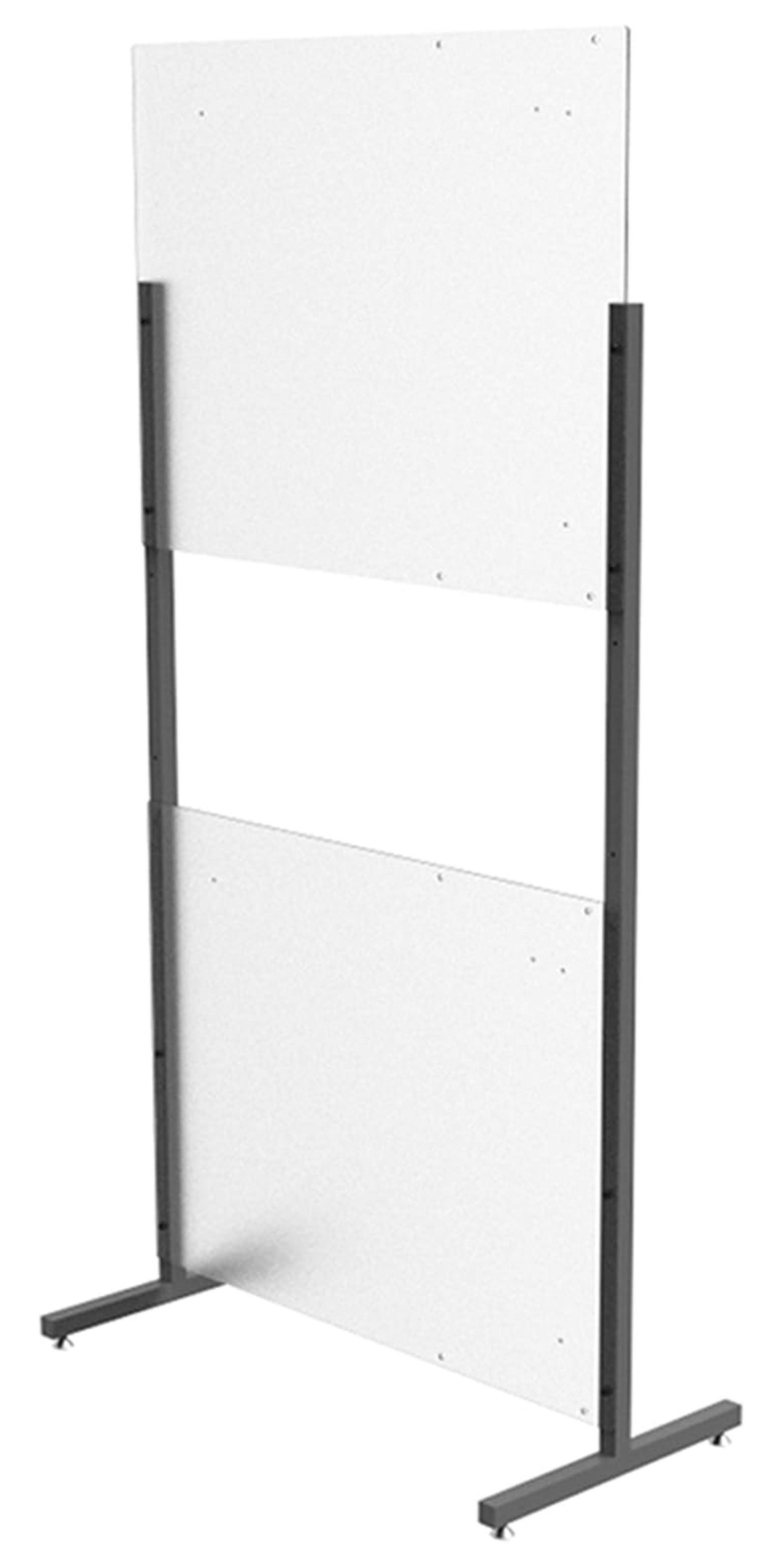 Acrlic Plexiglass Shield Sneeze Guard Floor Stand Landscape (32" Wide ...