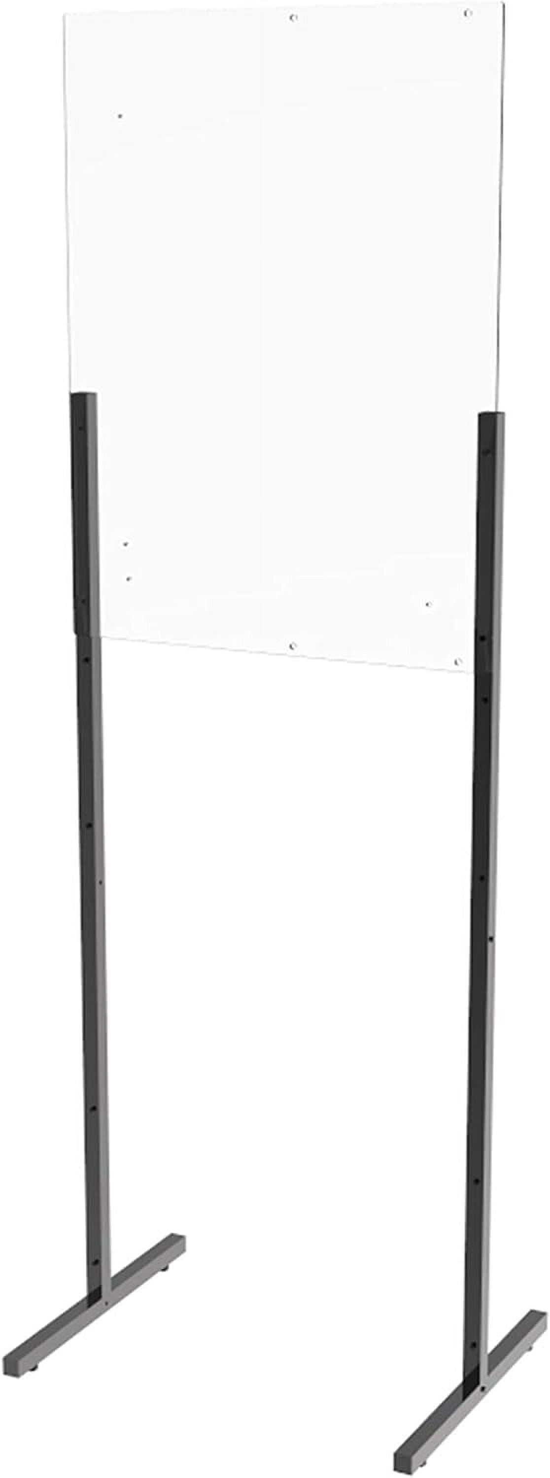 Acrlic Plexiglass Shield Sneeze Guard Floor Stand Landscape (32" Wide ...
